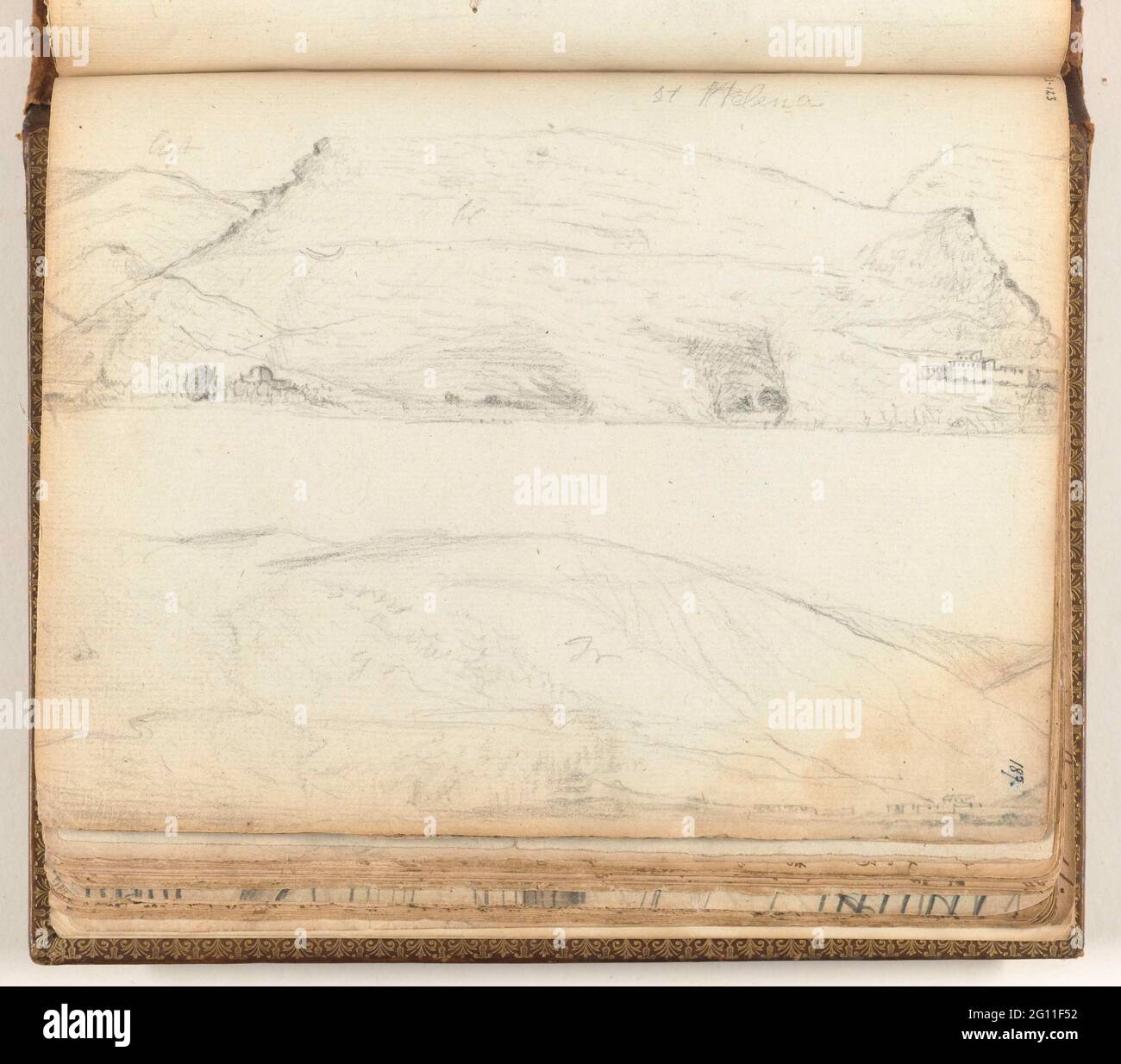 Sint Helena bay. Pencil sketch of the bay of St Helena. With ...