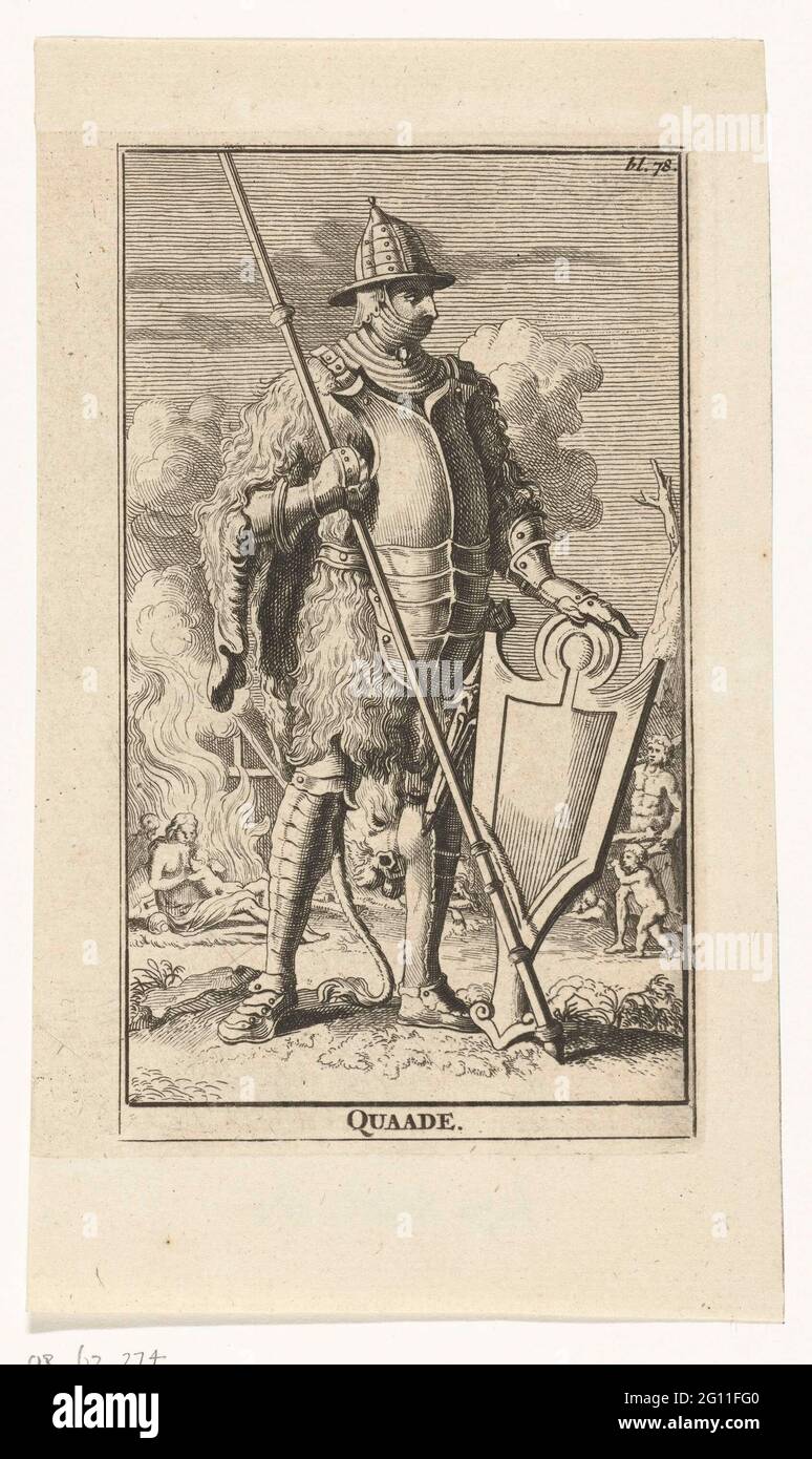 Quades; Quaade. Warrior from the Germanic people of quaden, standing ...