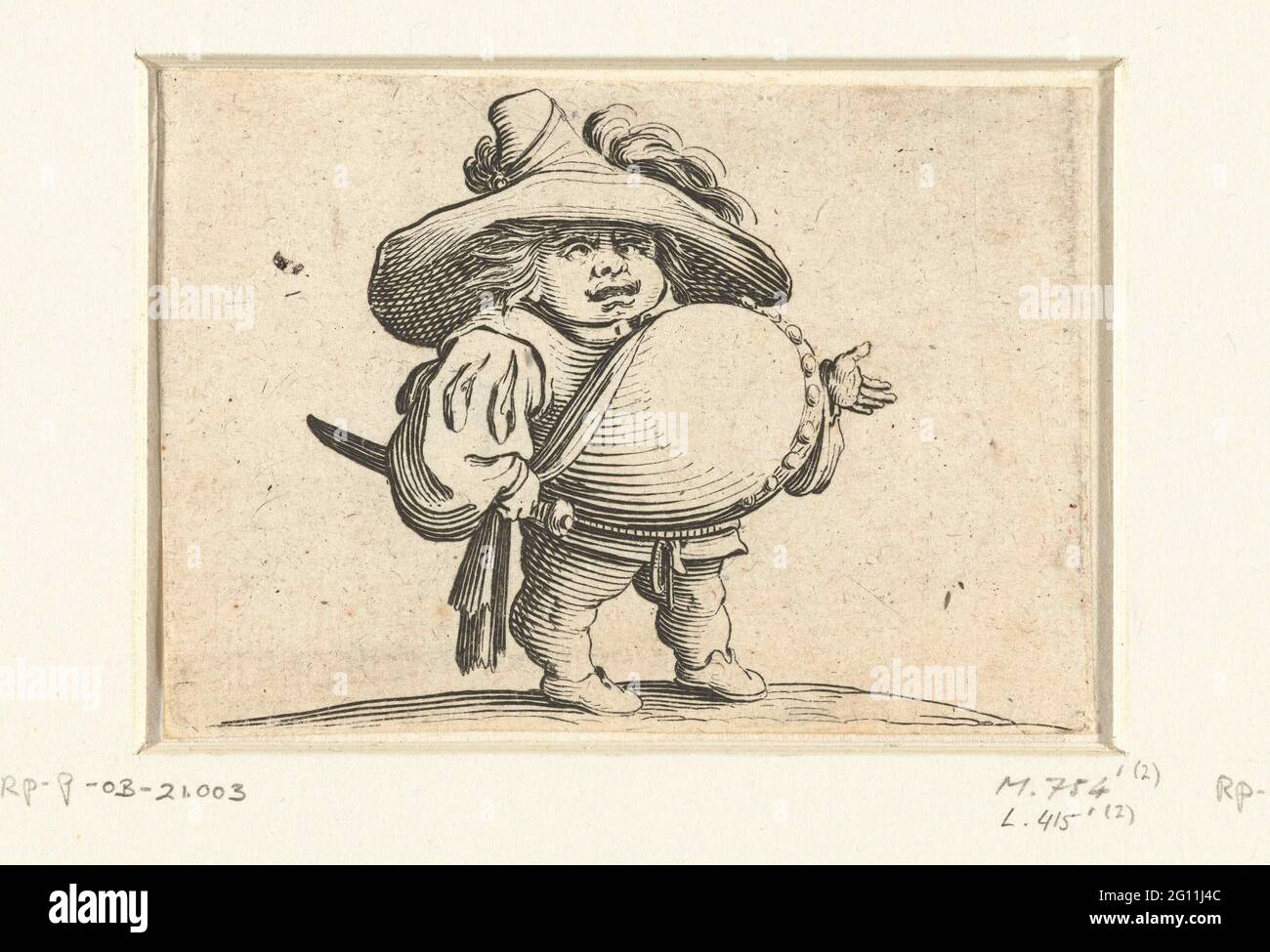 Dwarf with sword, a knot row on the belly; Varie Figure Gobbi Di Jacopo ...