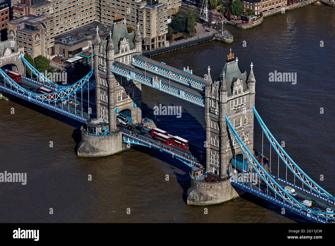 UK, London, Aerial view of Tower Bridge Stock Photo - Alamy