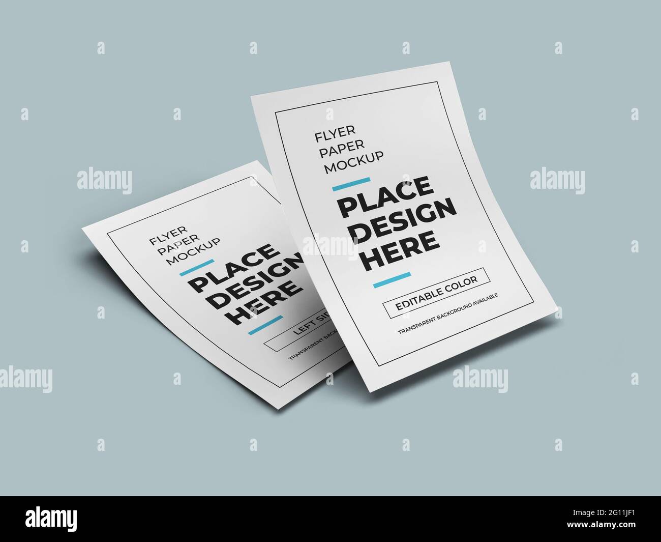 Flyer Paper Sheet 3D Illustration Mockup Scene on Isolated Background ...