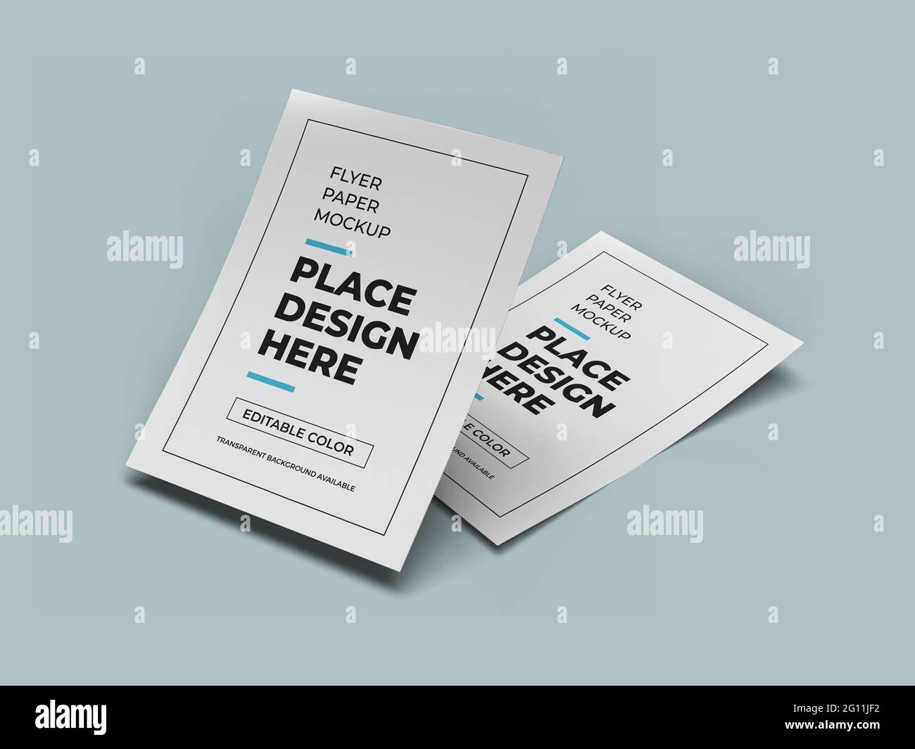 Flyer Paper Sheet 3D Illustration Mockup Scene on Isolated Background ...