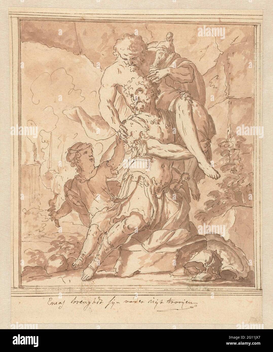 Aeneas saves his father; Designs for paintings with episodes from the ...
