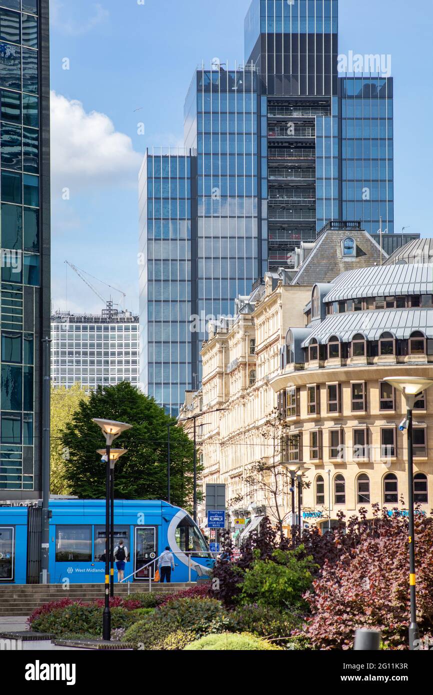 The view along Colmore Row in the centre of Birmingham highlighting 103 ...