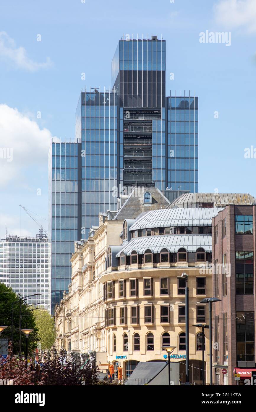 The view along Colmore Row in the centre of Birmingham highlighting 103 ...
