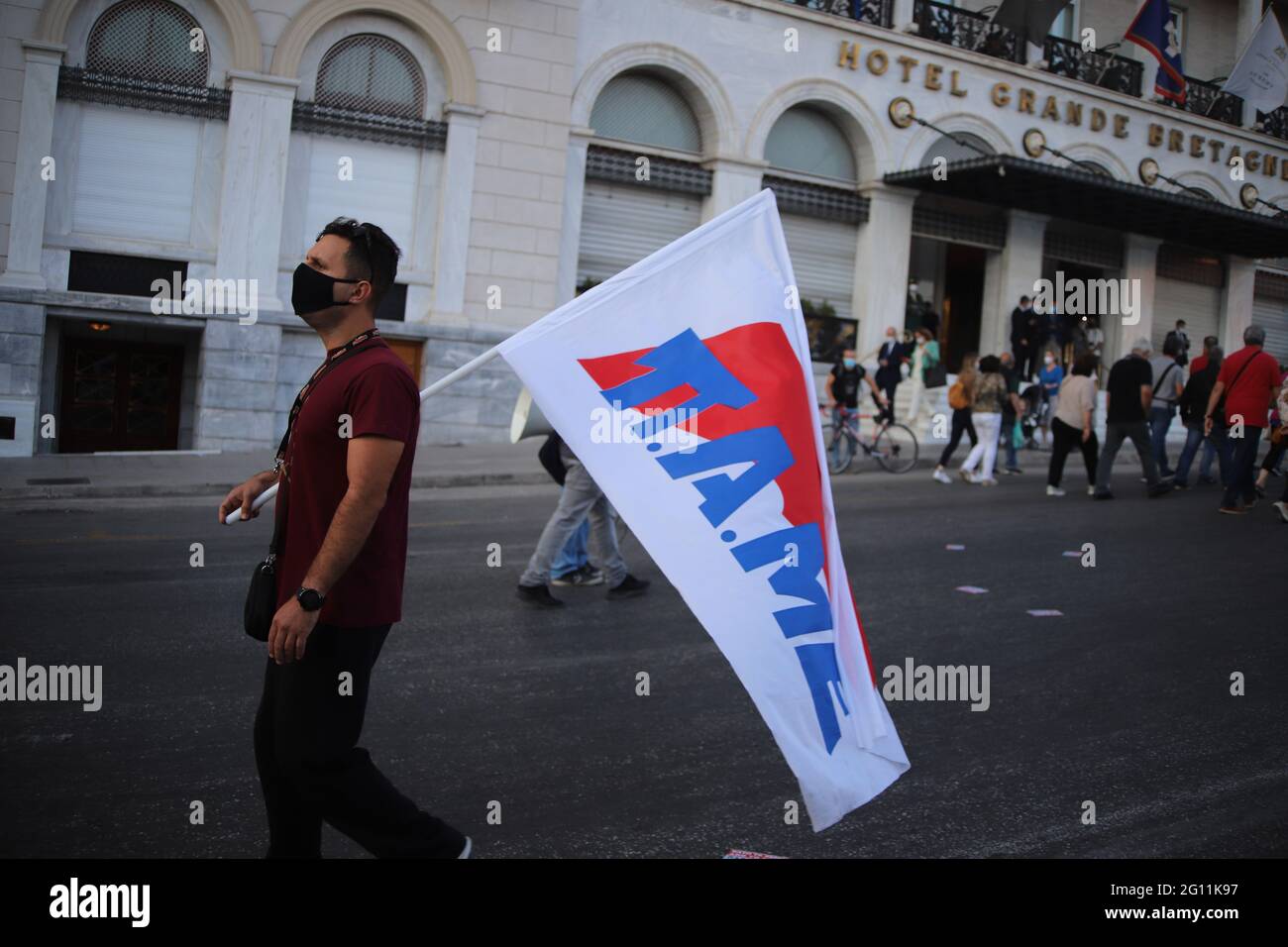 Athens, Greece. 03rd June, 2021. Greek Communist Party (KKE) political ...