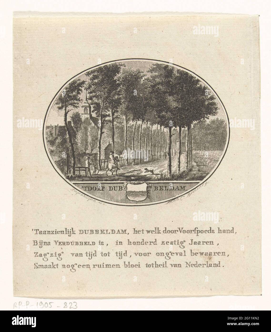View of a lane to the village of Dubbeldam; 't Dorp Dubbeldam Stock ...