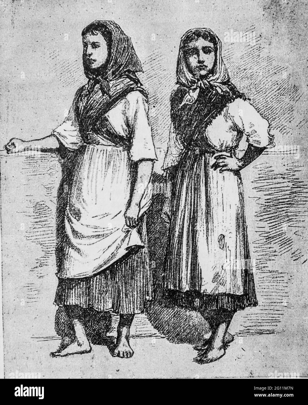 types de jeunes filles de vigo ,l'univers illustre 1882,editeur ...