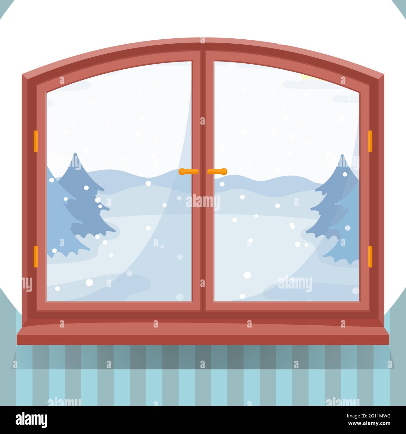 Window view countryside in Stock Vector Images - Alamy