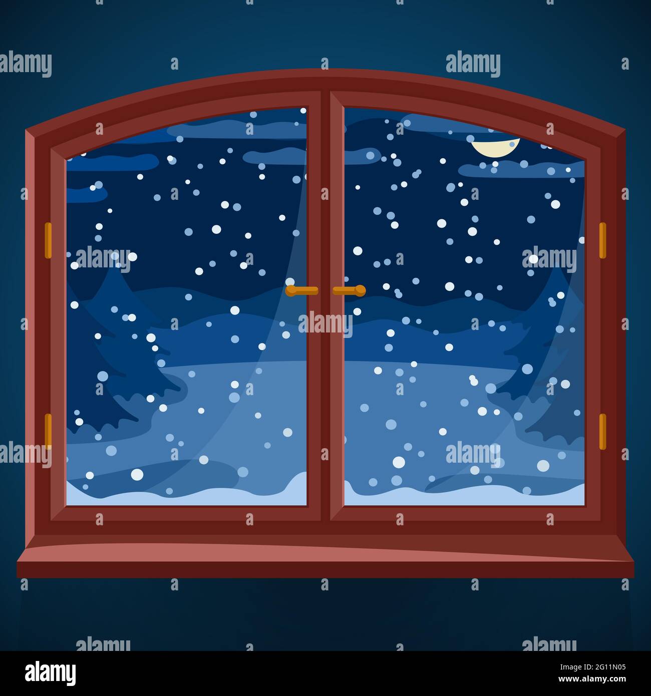 Window view countryside in Stock Vector Images - Alamy
