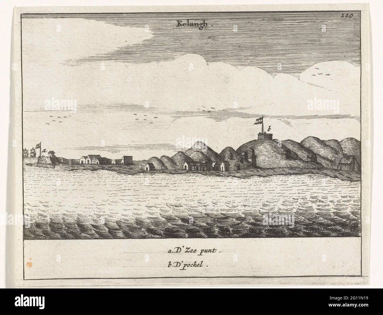 Face on Kelagh (formosa), 1664; Kellagh. View of the Dutch branch ...