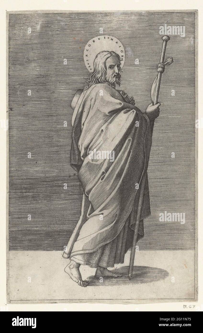 Apostle James the Multiple (Major) with pilgrim hat and pilgrimage ...