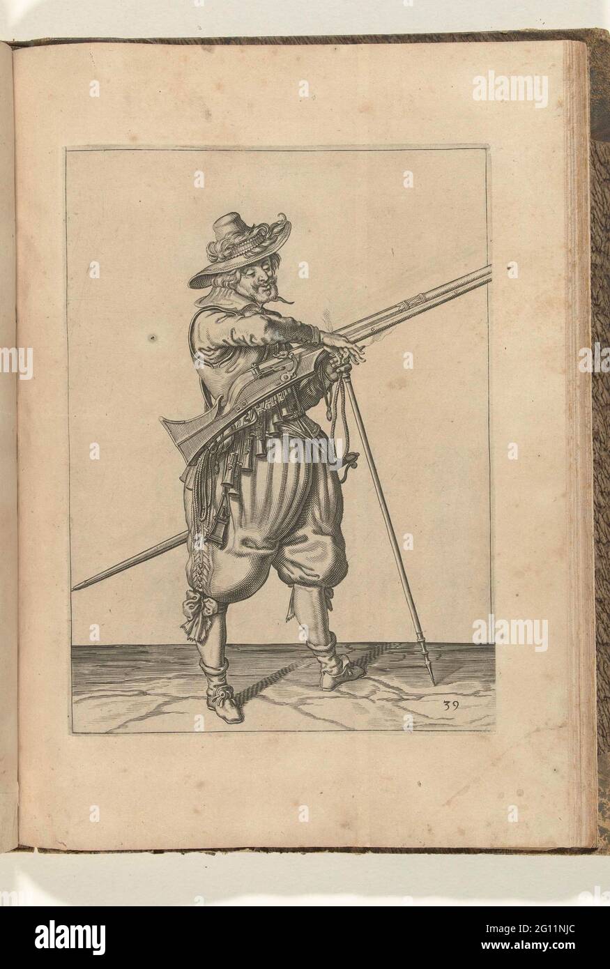 Soldier waiting with a musket that his wick (No. 39), ca. 1600. A ...