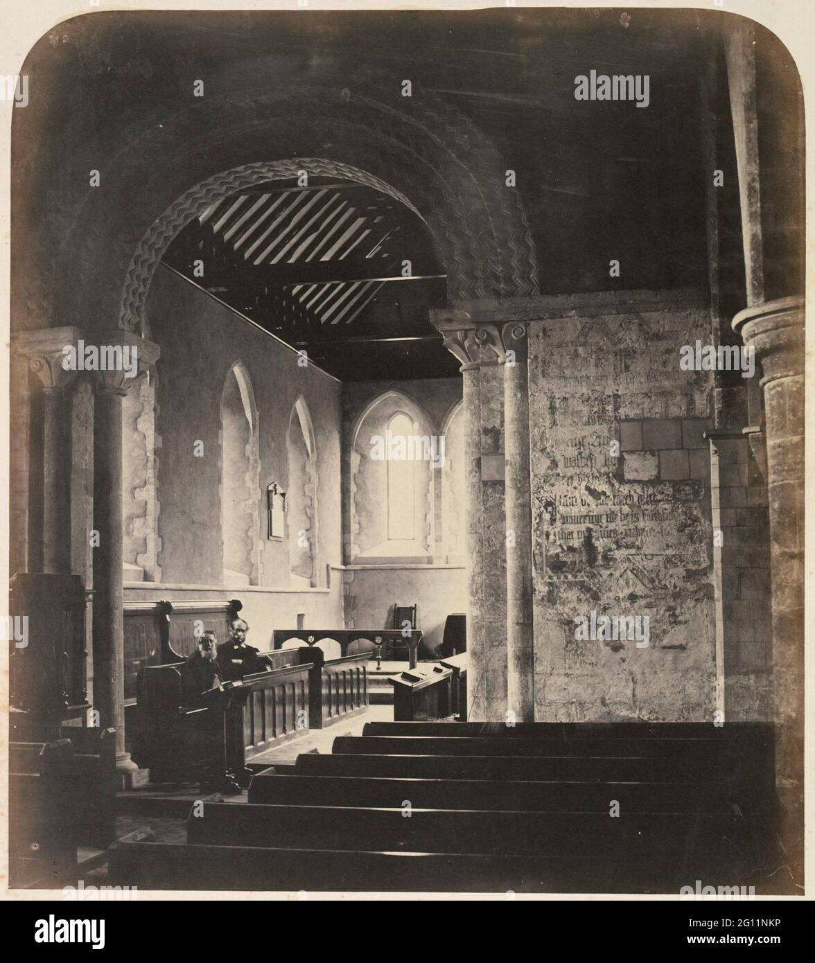 Interior of a church, Great Britain, possibly Keep Castle Stock Photo ...
