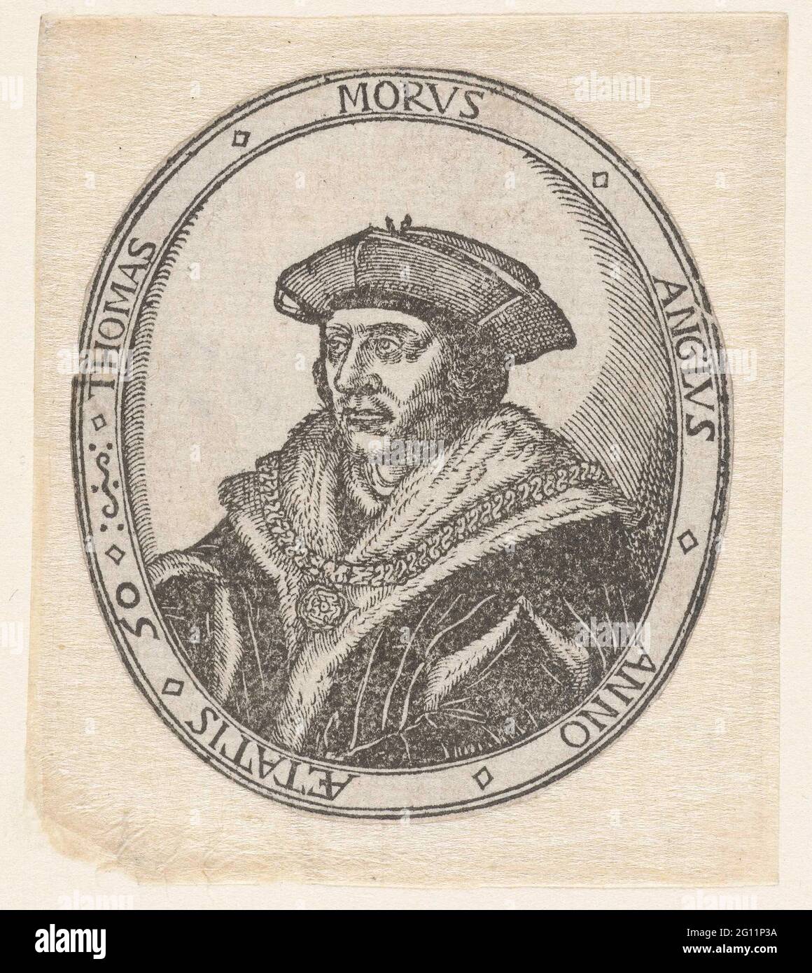 Portrait of Thomas More. Portrait of Thomas More in half in three ...
