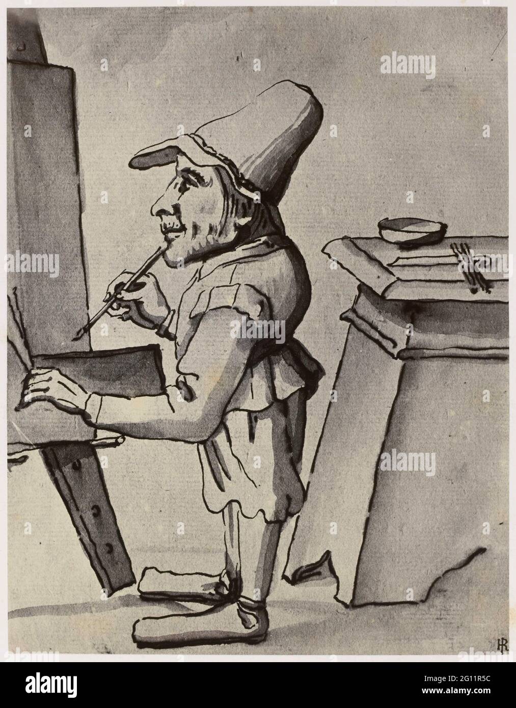 Carracci, Antonio Carracci. Photo reproduction of drawing in 'The ...