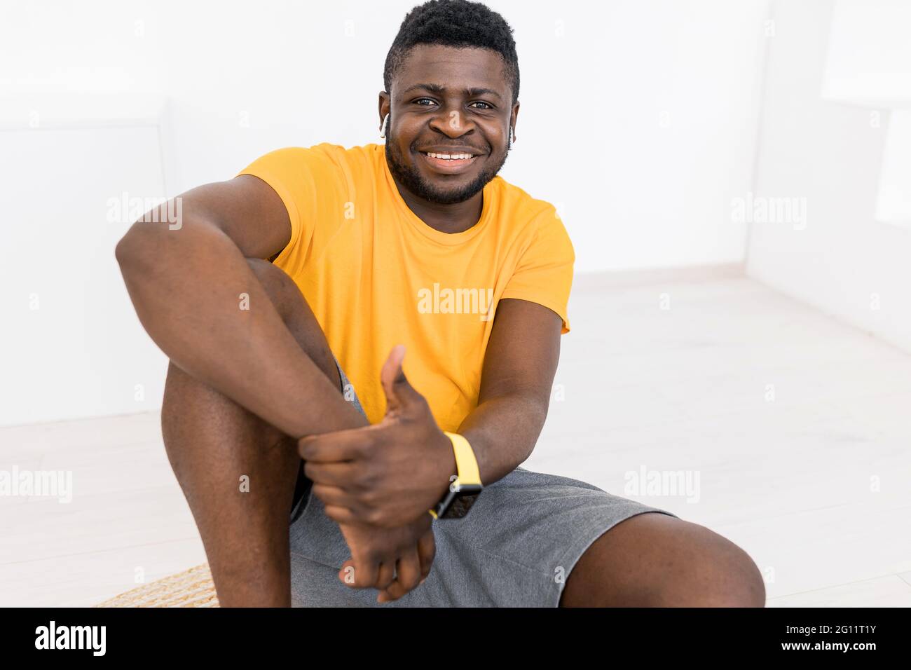 Young content ethnic male hi-res stock photography and images - Alamy