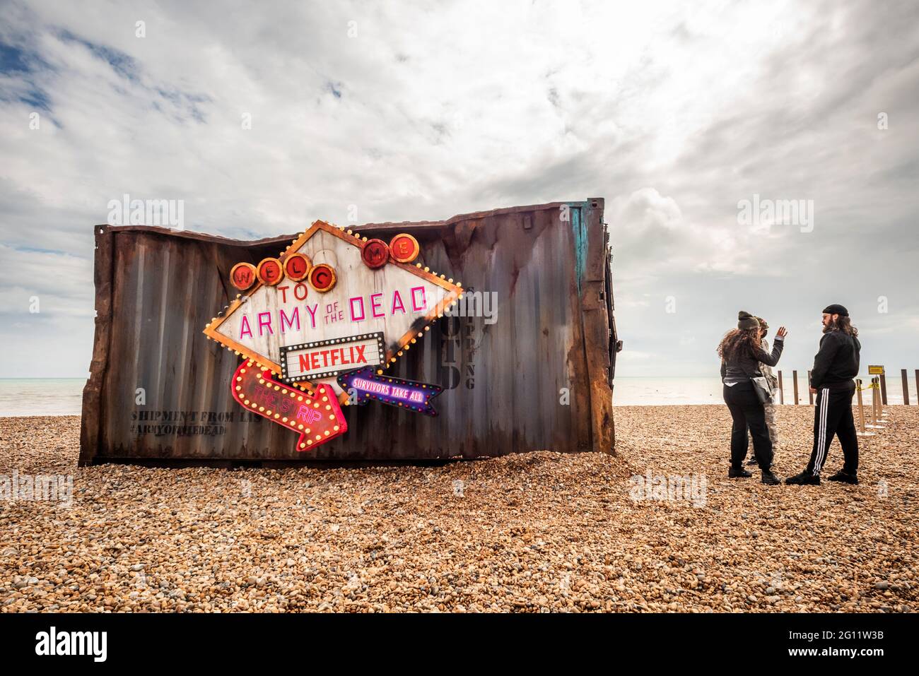 Shipping container on the beach hi-res stock photography and images - Alamy
