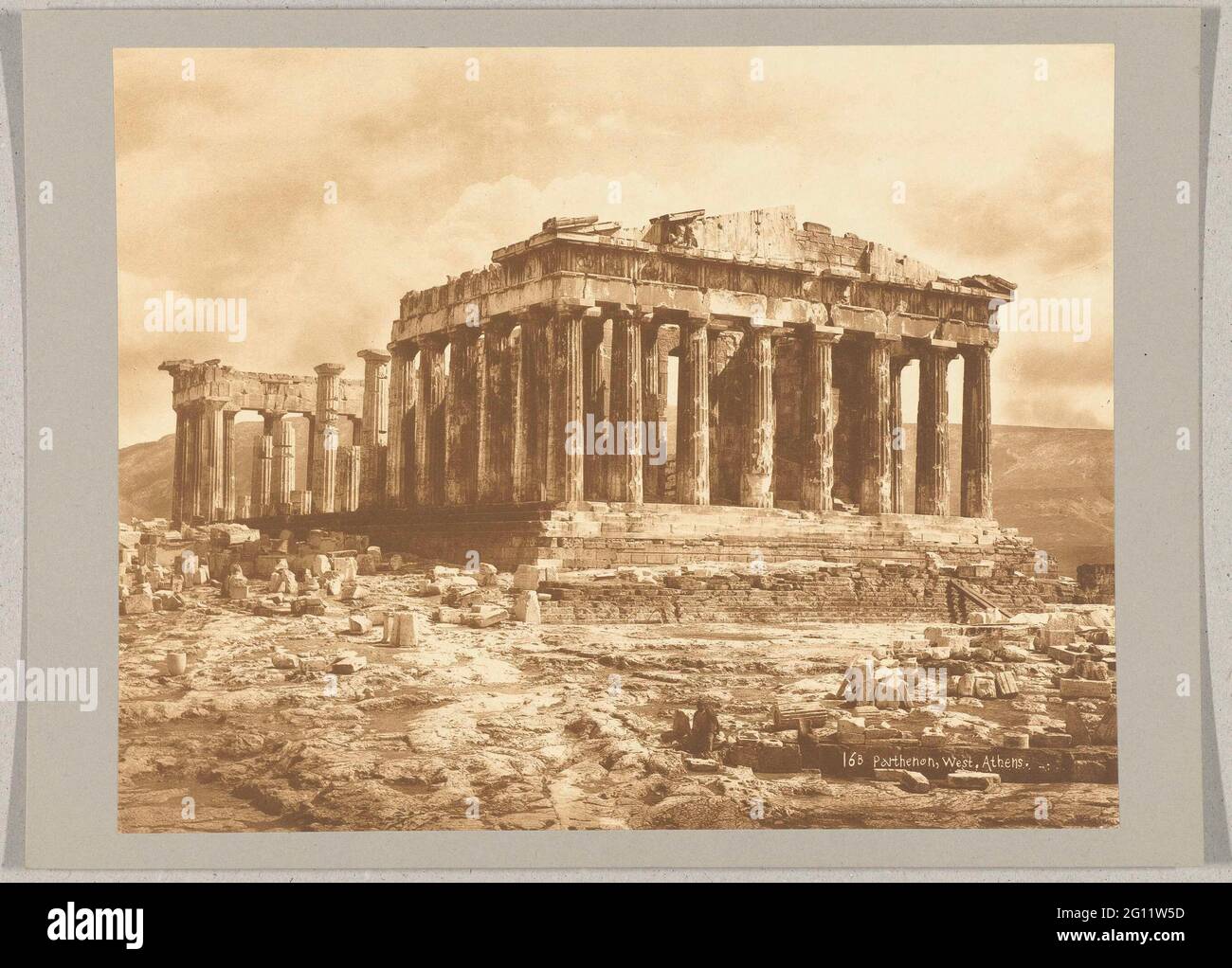West side of the Parthenon, Athens; 16b Parthenon, West. Athens Stock ...