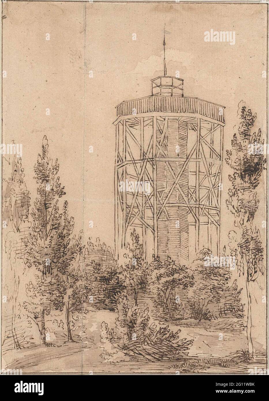 A watchtower in a forest Stock Photo - Alamy