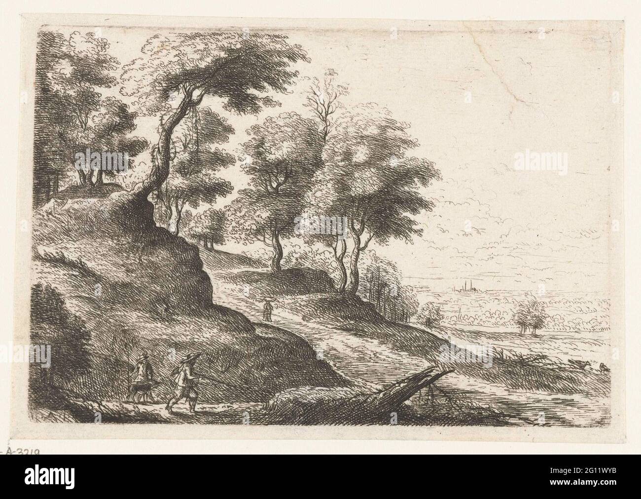 Landscape with two hunters; Three landscapes. Landscape with two ...