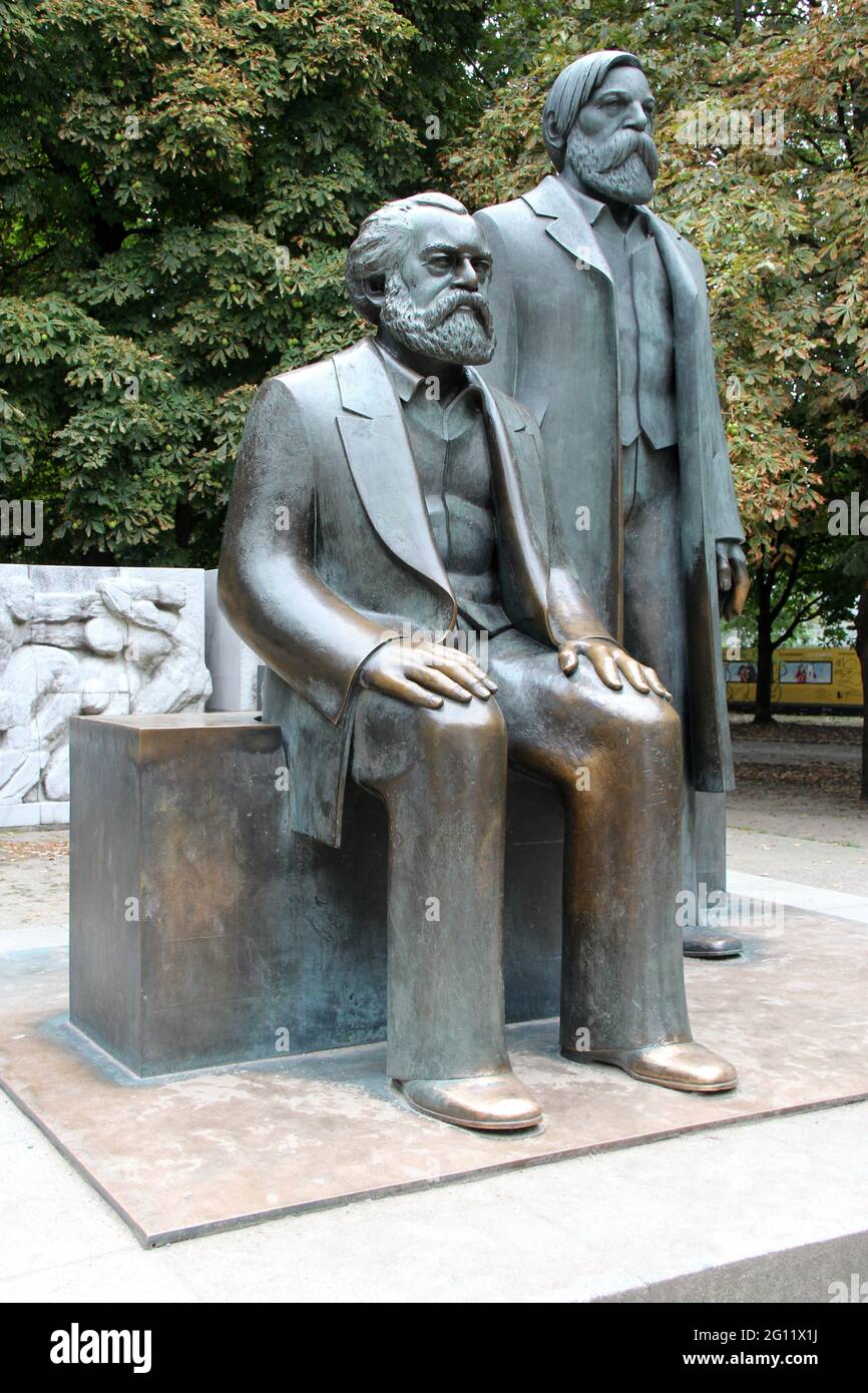 statues of marx and engels in berlin (germany Stock Photo - Alamy