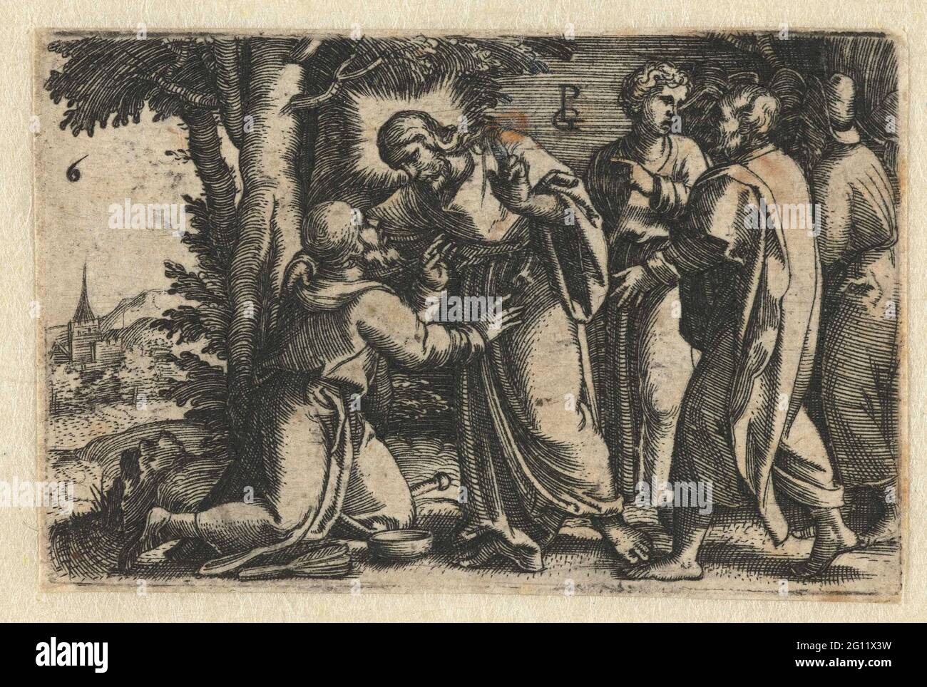 Christ heals a leper; Life of Christ Stock Photo - Alamy