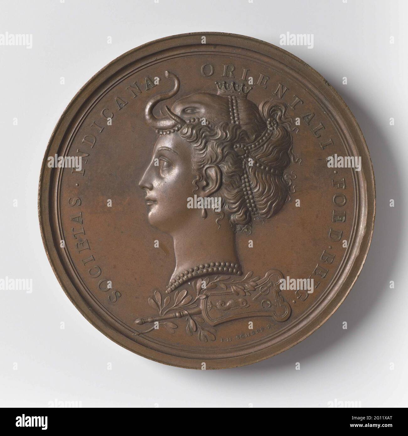 Tribute to the French vice-admiral the Suffren through the VOC. Bronze ...