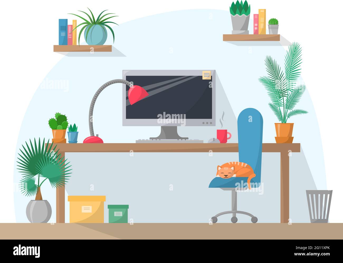 Cat computer screen Stock Vector Images - Alamy