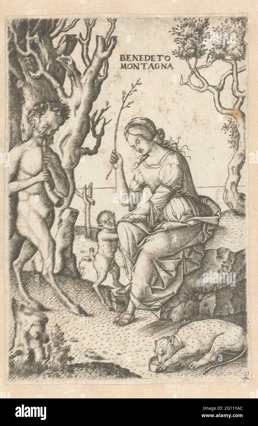 Satyr family with man and woman with child. Satyr family with satyr man ...