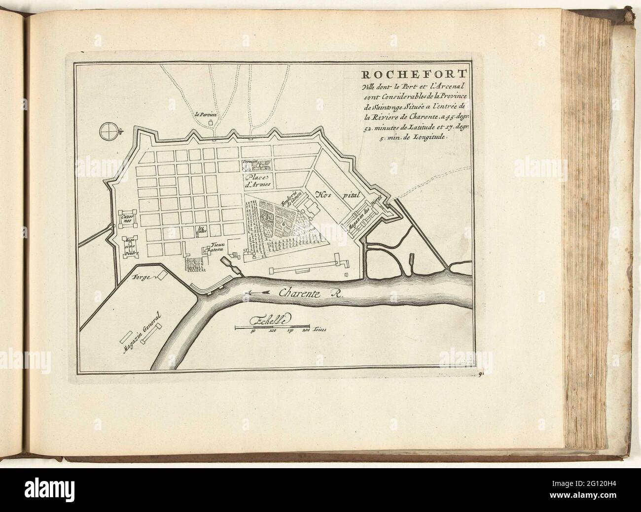 Map of Rochefort, 1726; Rochefort Ville dont le Port et l'Arcenal Sont ...