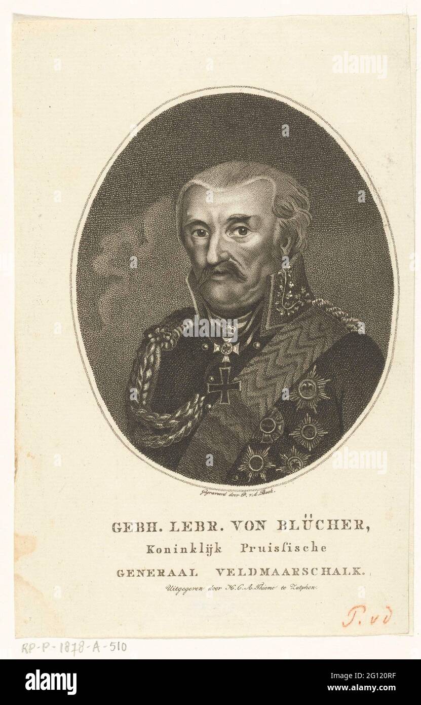 Portrait of Prussian General Hearted Leberracy Von Blücher Frost from ...