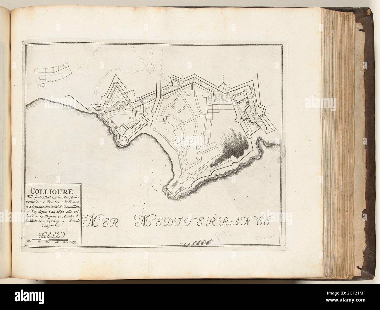 Map of Collioure, ca. 1693-1696; Collioure, Ville Forte, Port sur La ...