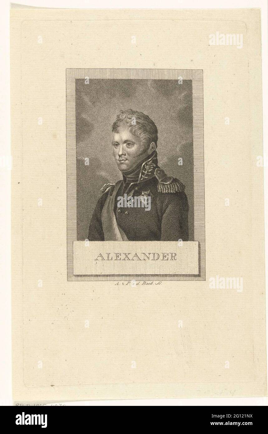 Portrait of Tsar Alexander I of Russia; Alexander Stock Photo - Alamy