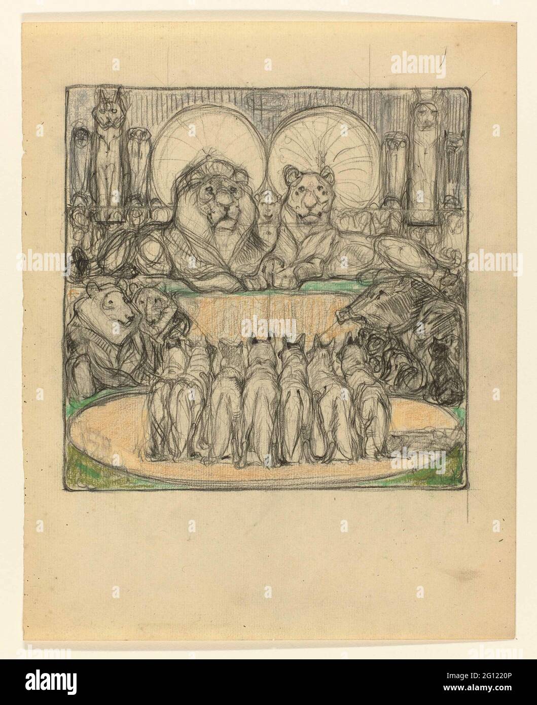 Isegrim for King Nobel. Design for illustration (fool. 4): Van den Vos ...