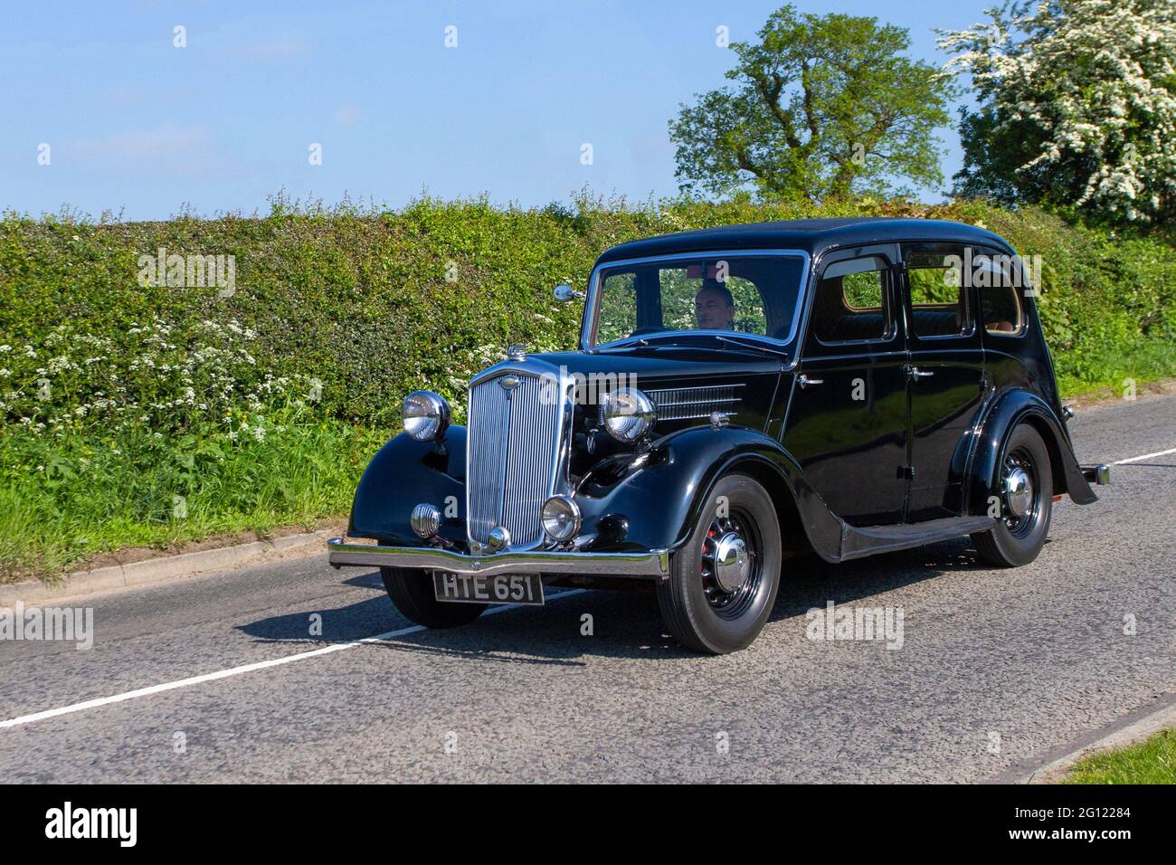 1947 40s black 1548cc Wolseley British Sedan car en-route to ...