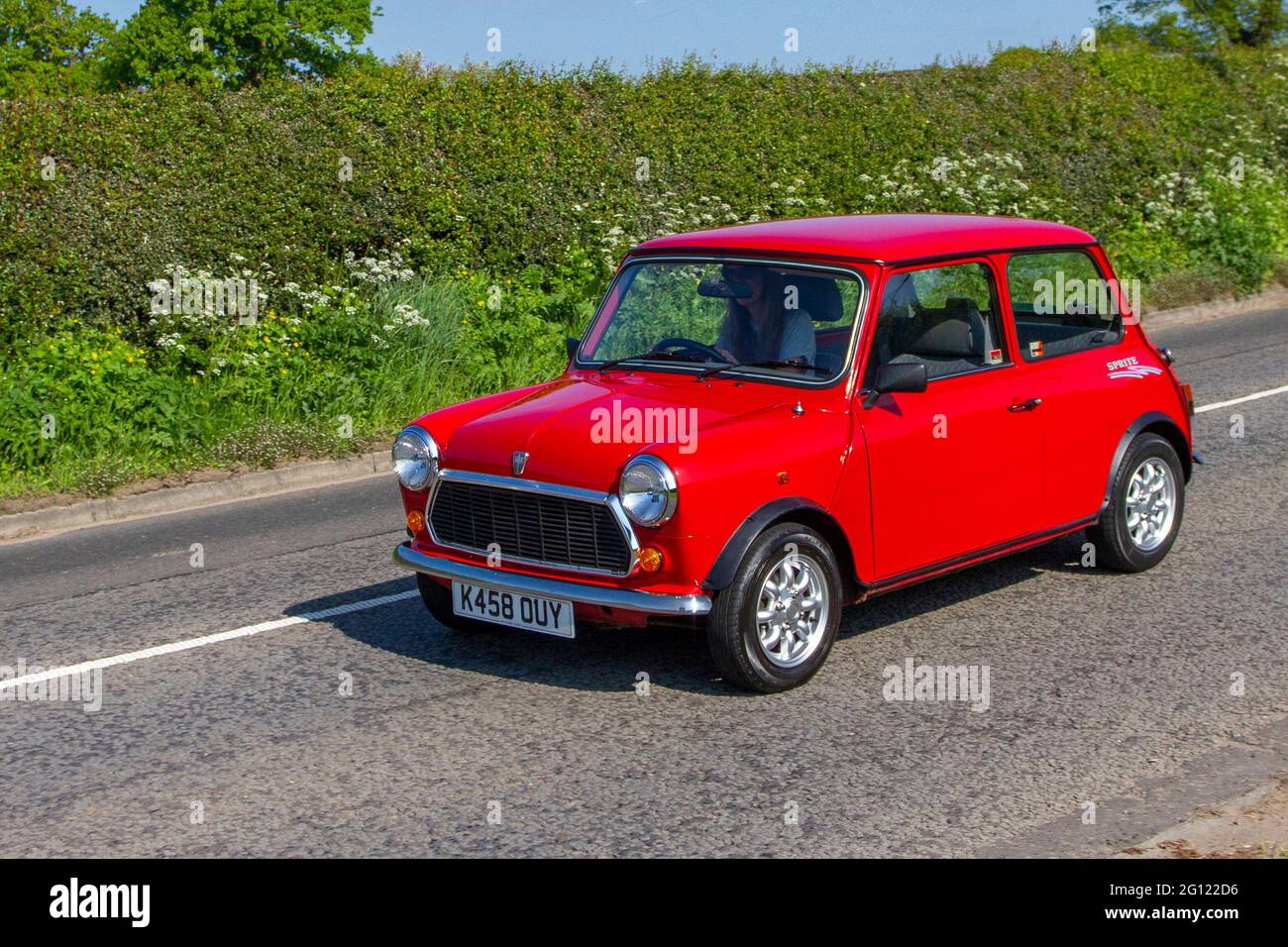 1993 90s red Rover Mini Sprite petrol saloon 1275cc car en-route to ...