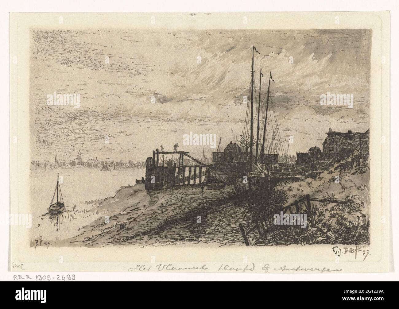 River face; The Flemish head at Antwerp Stock Photo - Alamy