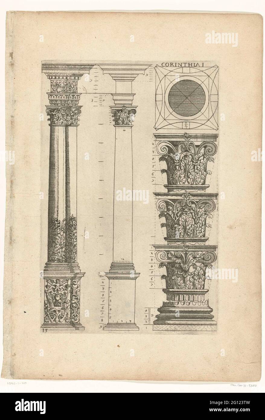 Two consecutive columns, corinct column, plan and rebellion of the ...