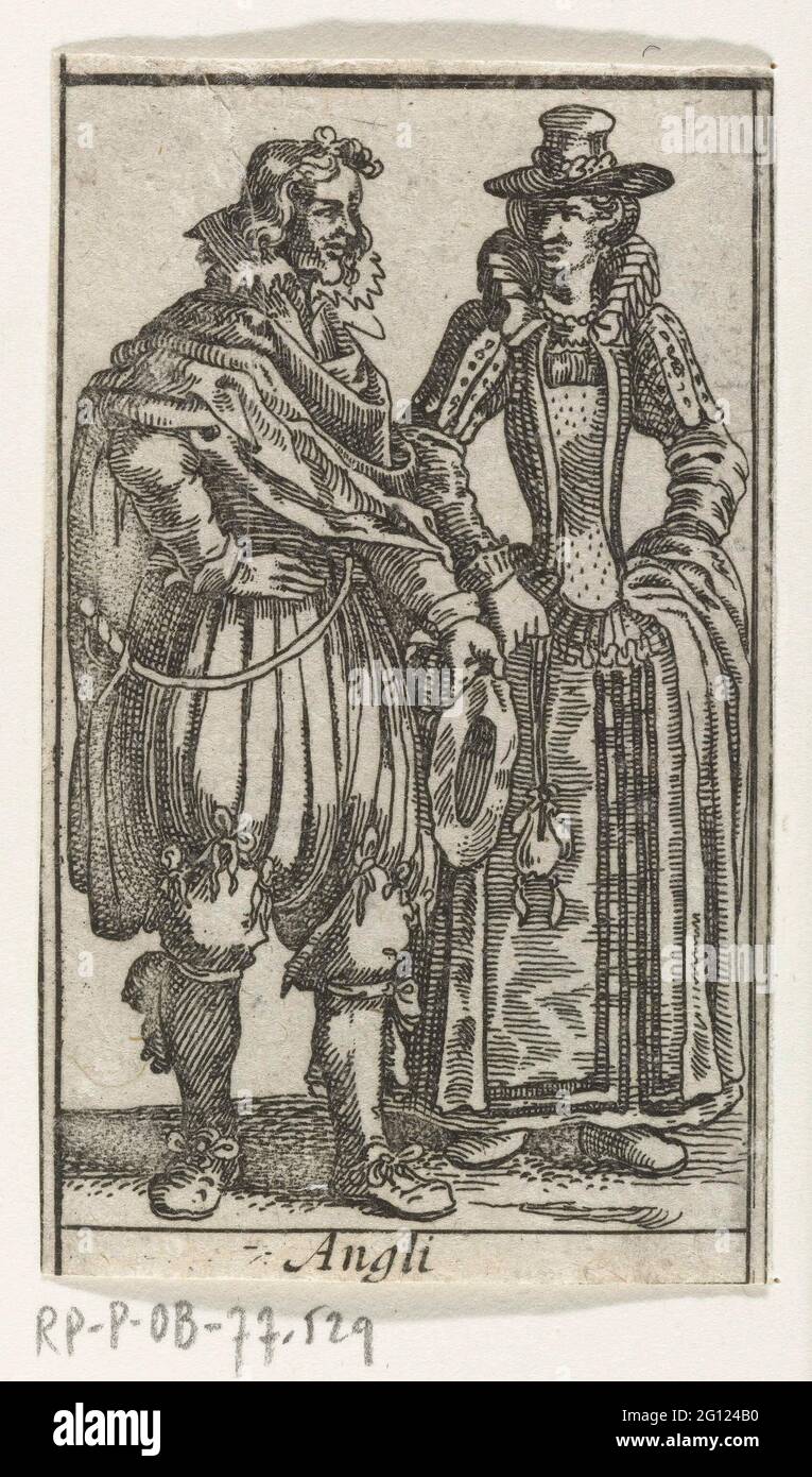 Angli: man and woman dressed according to the English fashion of approx ...