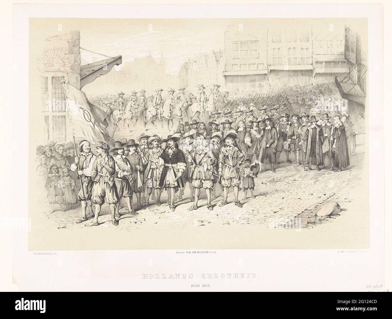 Procession of Dutch military and political leaders, 1650-1675; Dutch ...