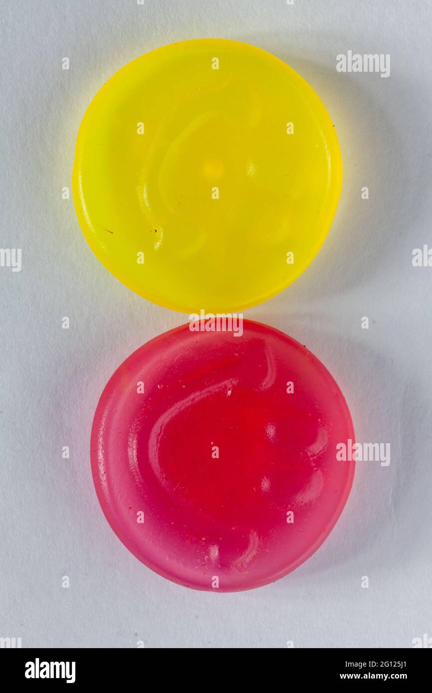 Top view of smiley gummy isolated on white background Stock Photo - Alamy