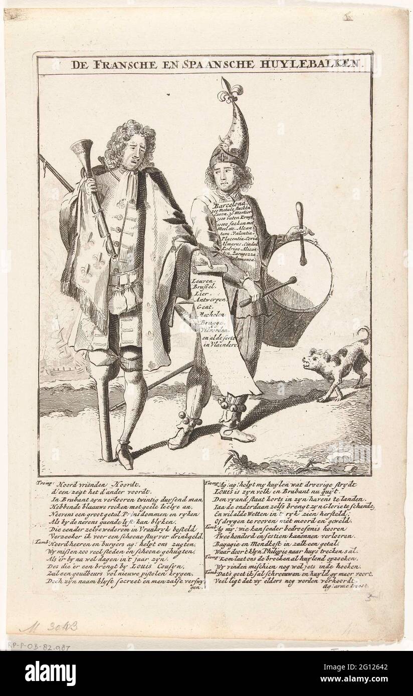 France and Spain complain their losses, 1706; The Fransche and ...