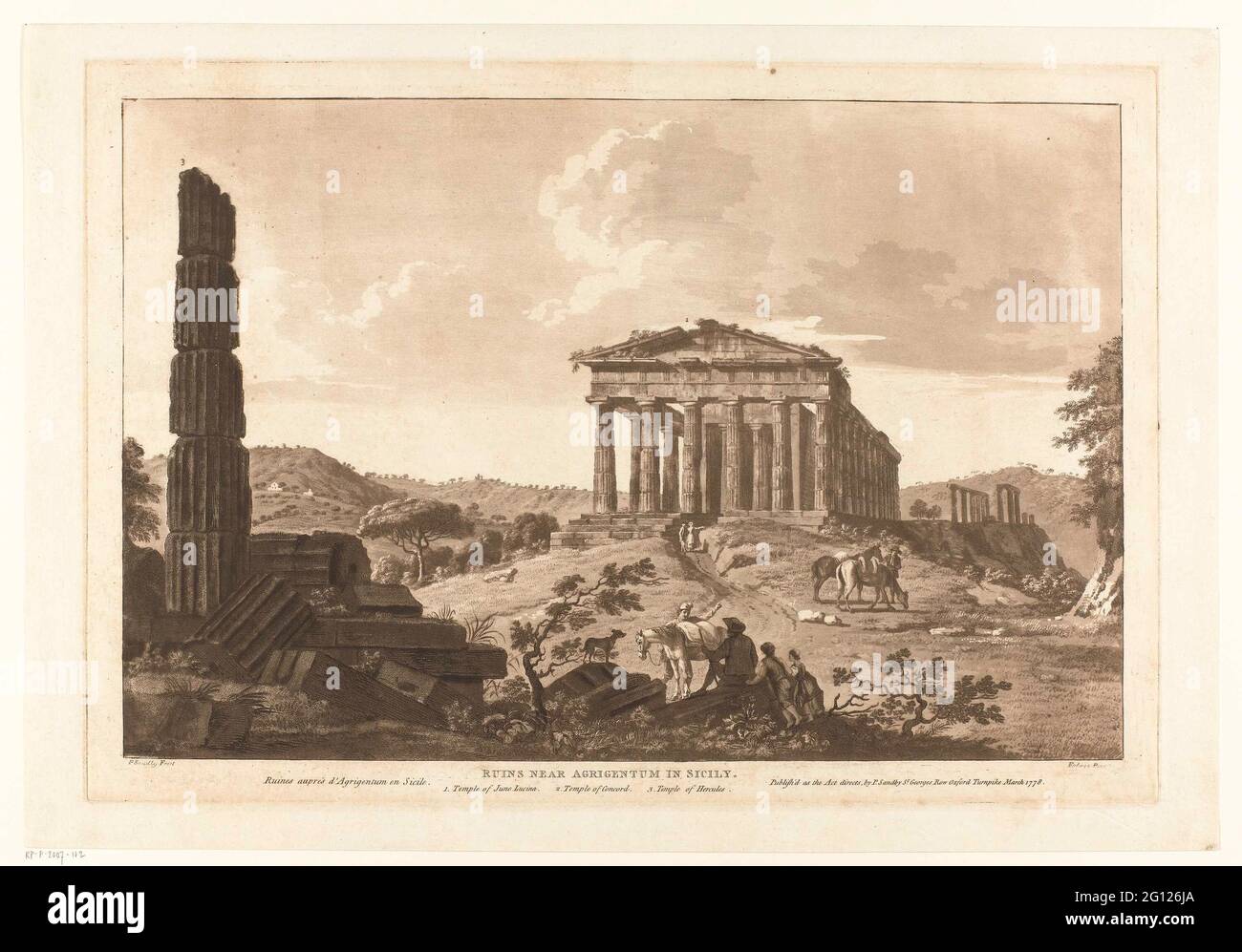 Ruins near Agrigentum in Sicily; Ruins at Agrigentum at Sicily ...