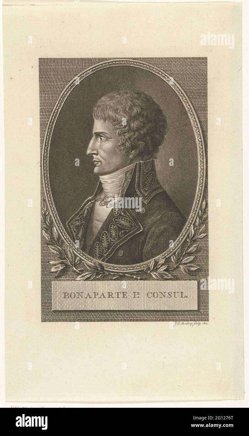 Portrait of emperor Napoleon Bonaparte; Bonaparte 1st consul. Bust of ...