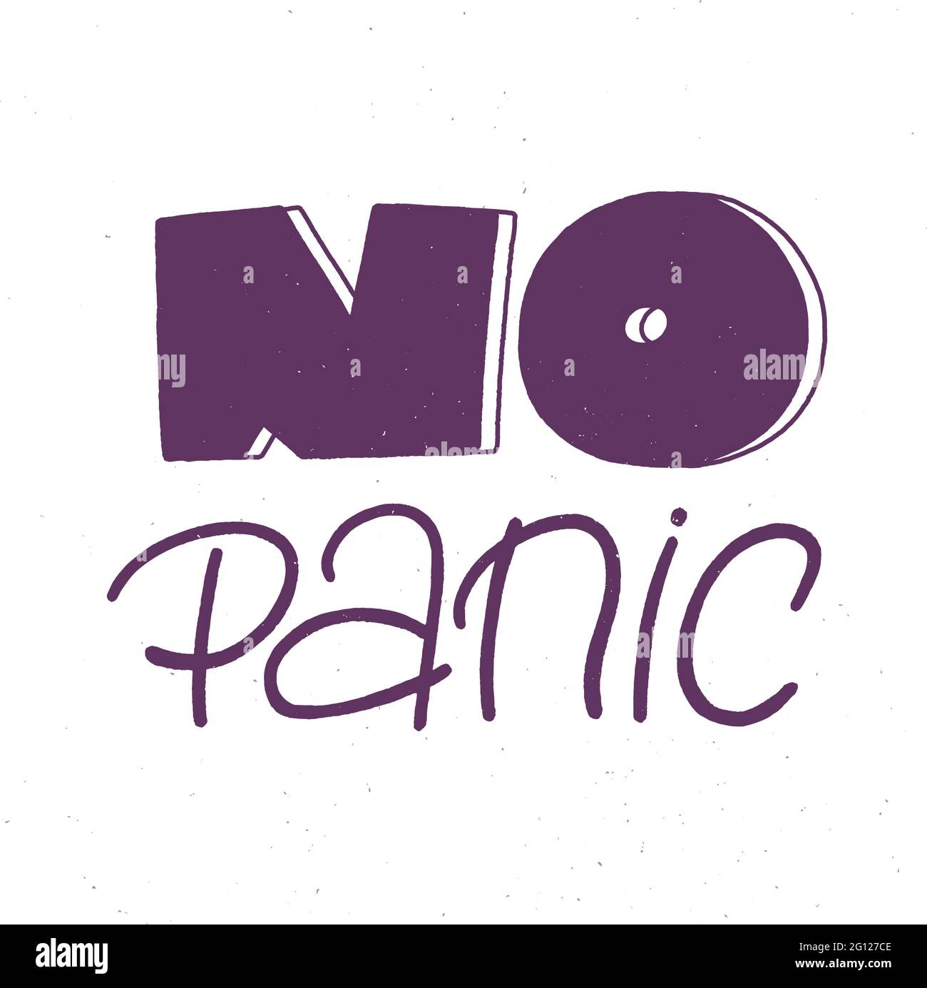 No panic lettering with grange texture, dont panic concept, vector sign ...