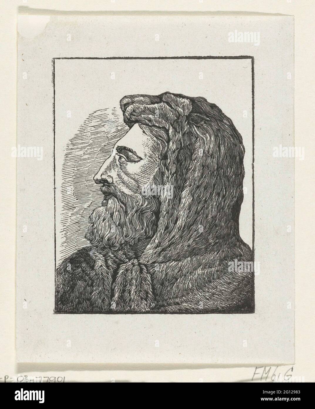 Claudius Civilis. Bust of Claudius Civilis, in profile to the left ...