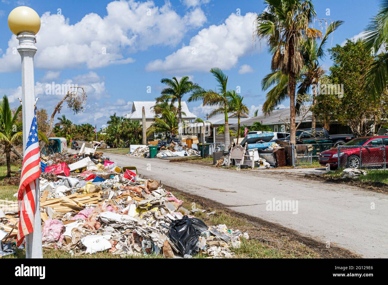 Florida Everglades City after Hurricane Irma storm disaster recovery ...