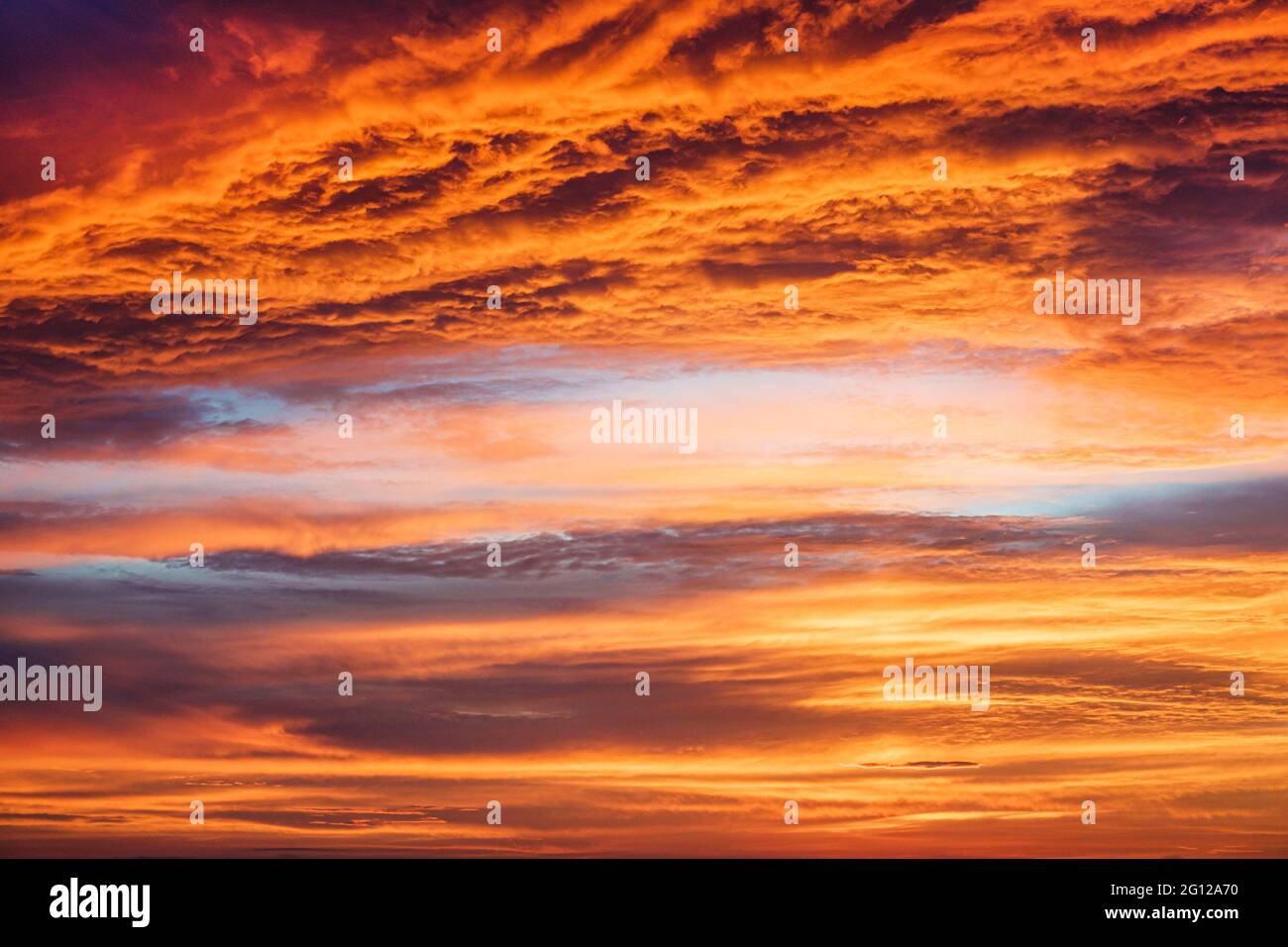 Florida FL Miami Beach clouds panoramic view sunset dramatic lighting ...