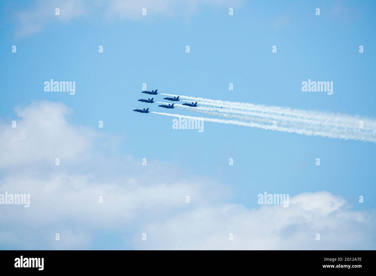 Florida FL Miami Beach Blue Angels flyover salute frontline workers ...